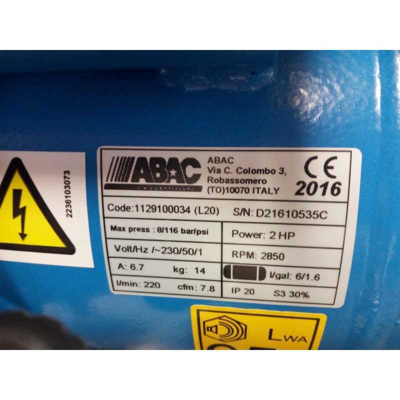 Abac HP2 6 litre compressor