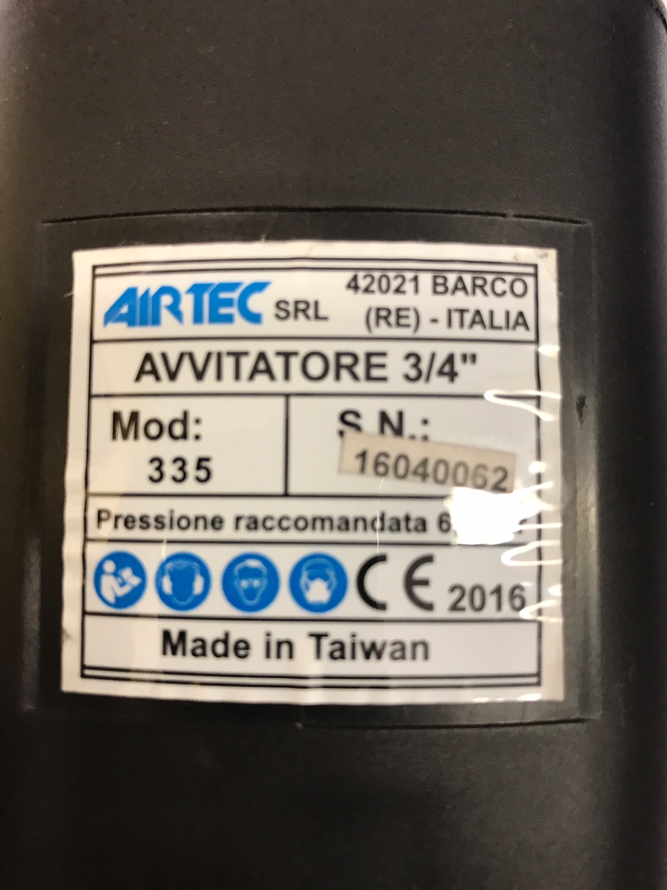 Impact wrench Airtec - mod.335 - 3/4"